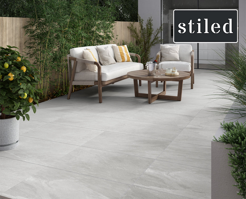 Slate Rock Grey 2cm 60x90 Porcelain Tile - Stiled.com
